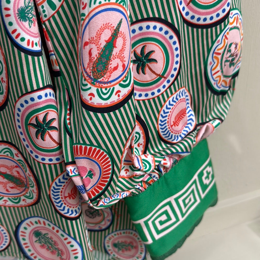 Emily Lovelock Hailey Top Green – Saretta Boutique 1